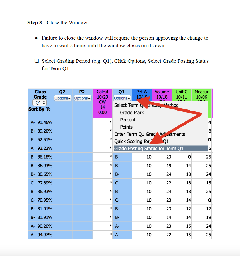 Skyward - Grades 3-12 Post or Change Grades Procedure – MCV Edtech